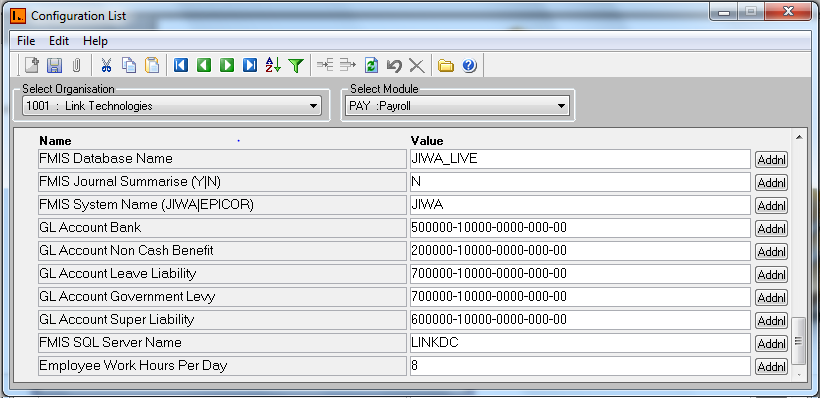 Payroll GL Integration